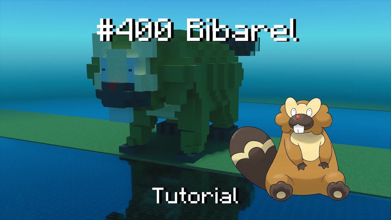 How to build a Pokémon Bibarel statue in Minecraft (Tutorial) - YouTube