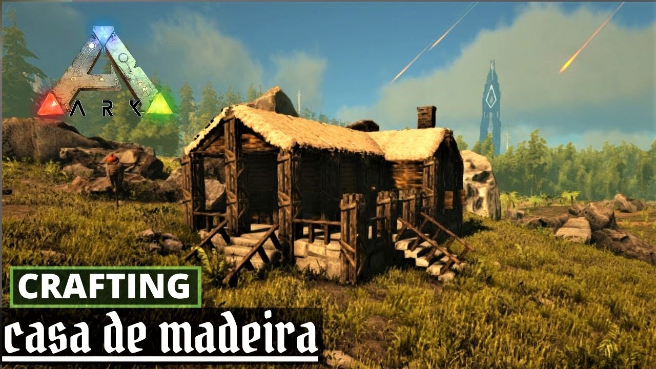 Construindo uma casa de madeira no ARK - #Crafting wooden house - YouTube