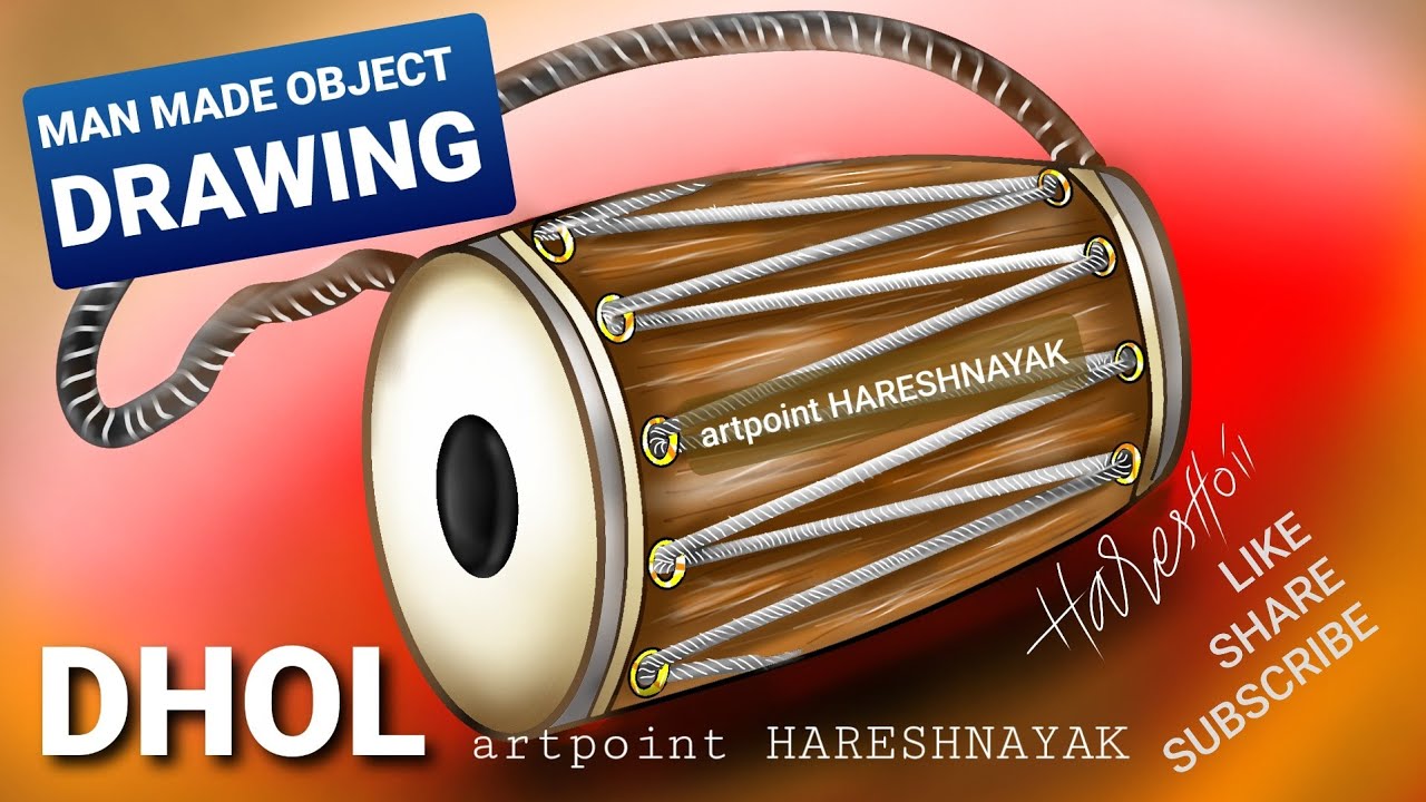 MAN MADE OBJECT DRAWING ll #DHOL #drawing ll #art #realisticdrawing ...