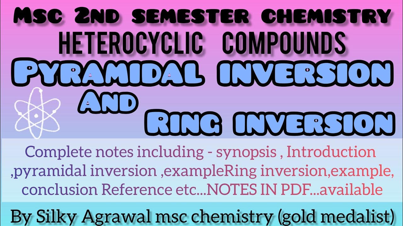Pyramidal Inversion In Heterocyclic Compounds || Ring Inversion || Msc ...