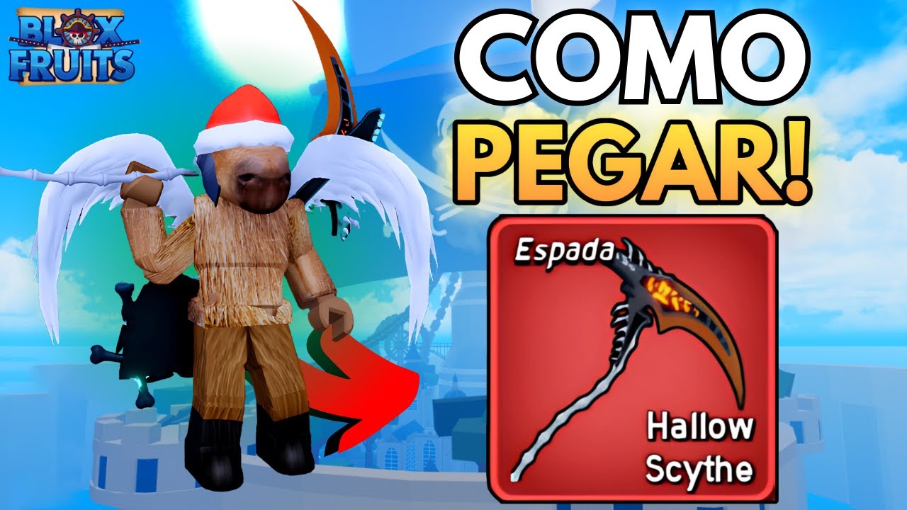 Como Pegar a Espada Hallow Scythe (Foice Sagrada) no Blox Fruits - YouTube