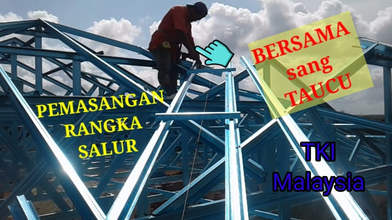 pasang saluran air bumbung || pasang papan manis - YouTube