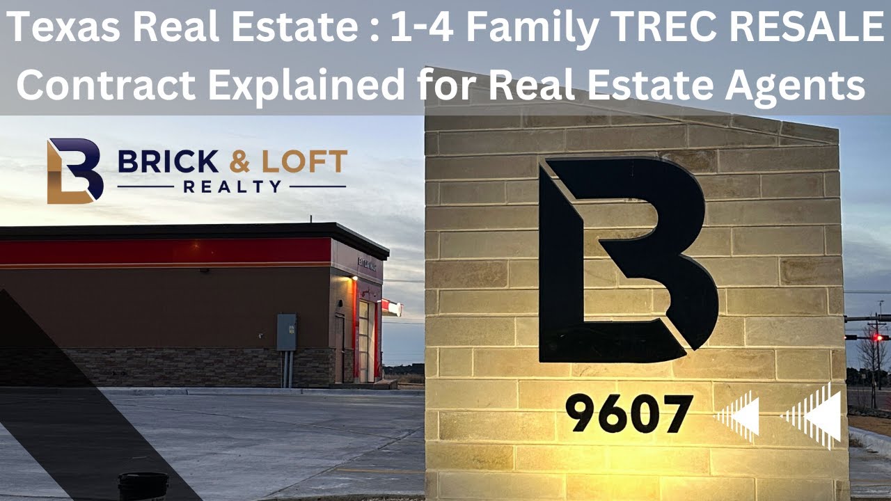 1 to 4 Residential Contract: Texas Edition TREC - YouTube