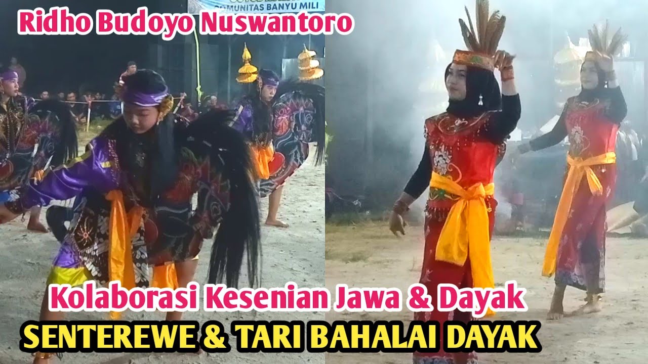 KOLABORASI SENI JAWA DAYAK TARI SENTEREWE TARI BAHALAI JARANAN RIDHO ...