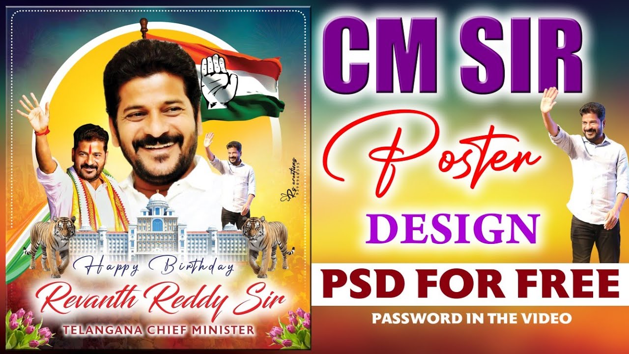 Revanth reddy birthday poster design | CM Design || Political Banner ...