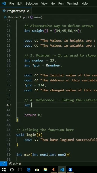 Reference Data Type In C Cplusplus Cplusplustutorial Codewithharry Vscode Vsco Coding