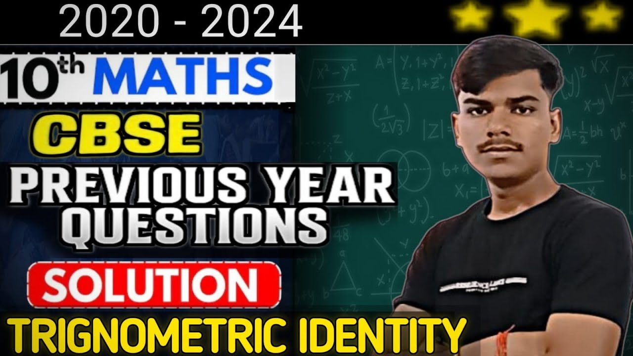 CBSE Class 10th Mathematics Previous Year Qs Solution Trigonometry ...