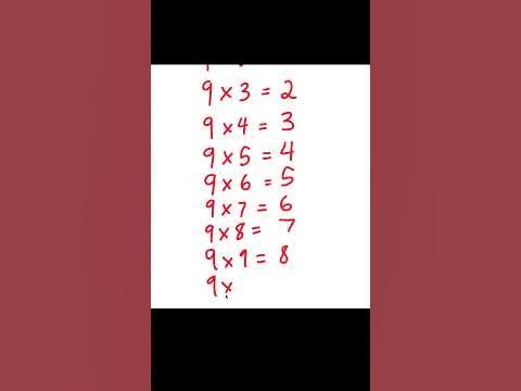 Multiples of 9 Math Trick! Subscribe for more math videos! #maths # ...