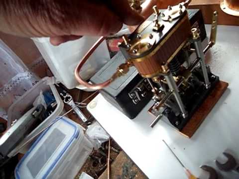 Martin Baylis Twin Marine steam engine" Bench run test" !!! - YouTube