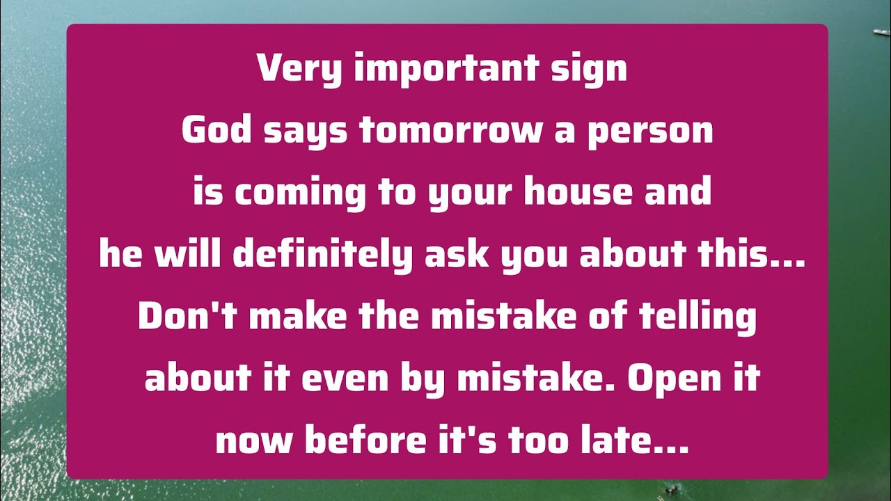 Very important Sign God says Tomorrow a person is coming to your house ...