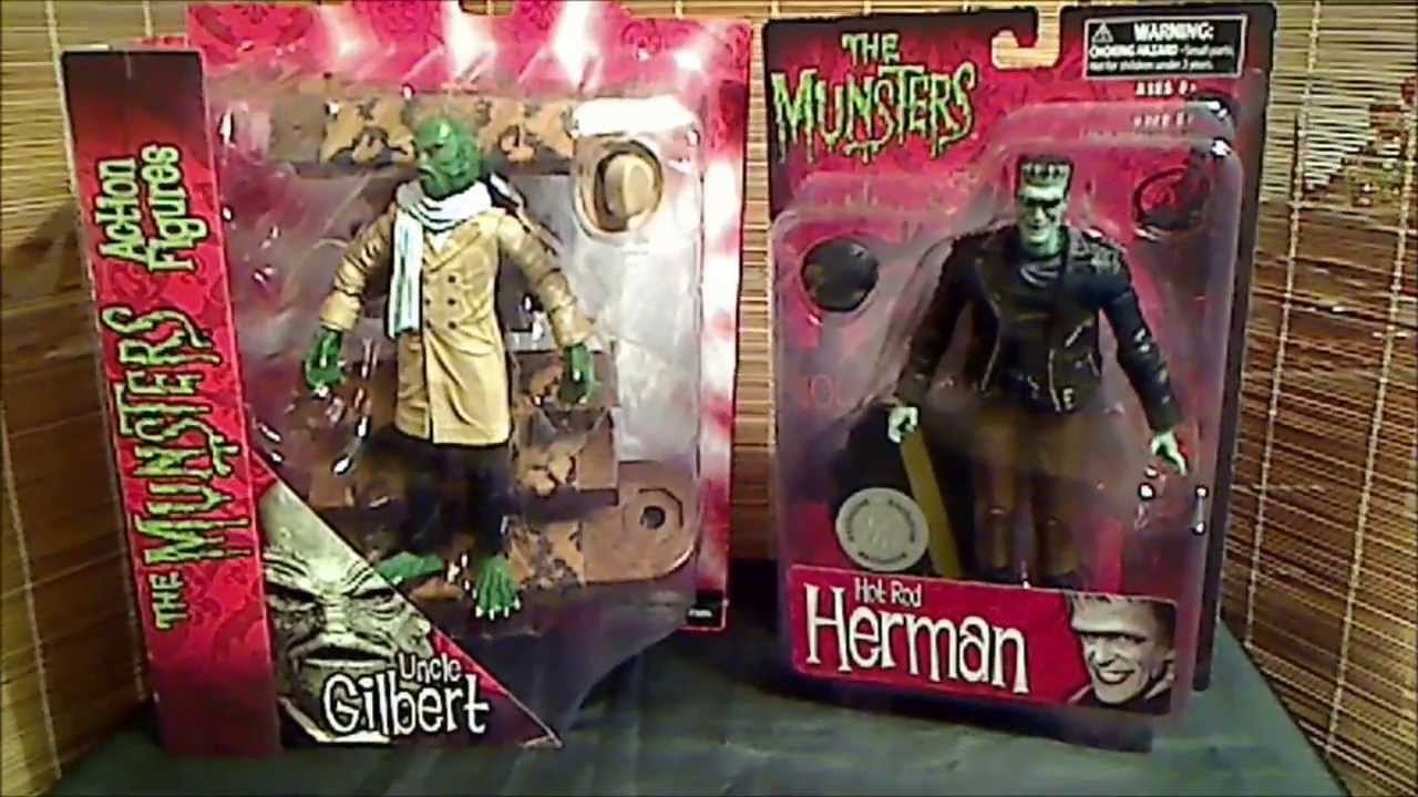 Diamond Select Munsters Uncle Gilbert and Hot Rod Herman Review - YouTube