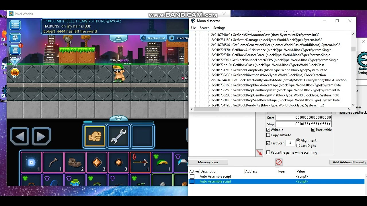 Making cheats in pixel worlds speedrun - YouTube