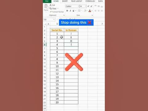How to use Roman function in Excel tips and tricks 💯💫 #exceltips #tutorial #shortvideo - YouTube