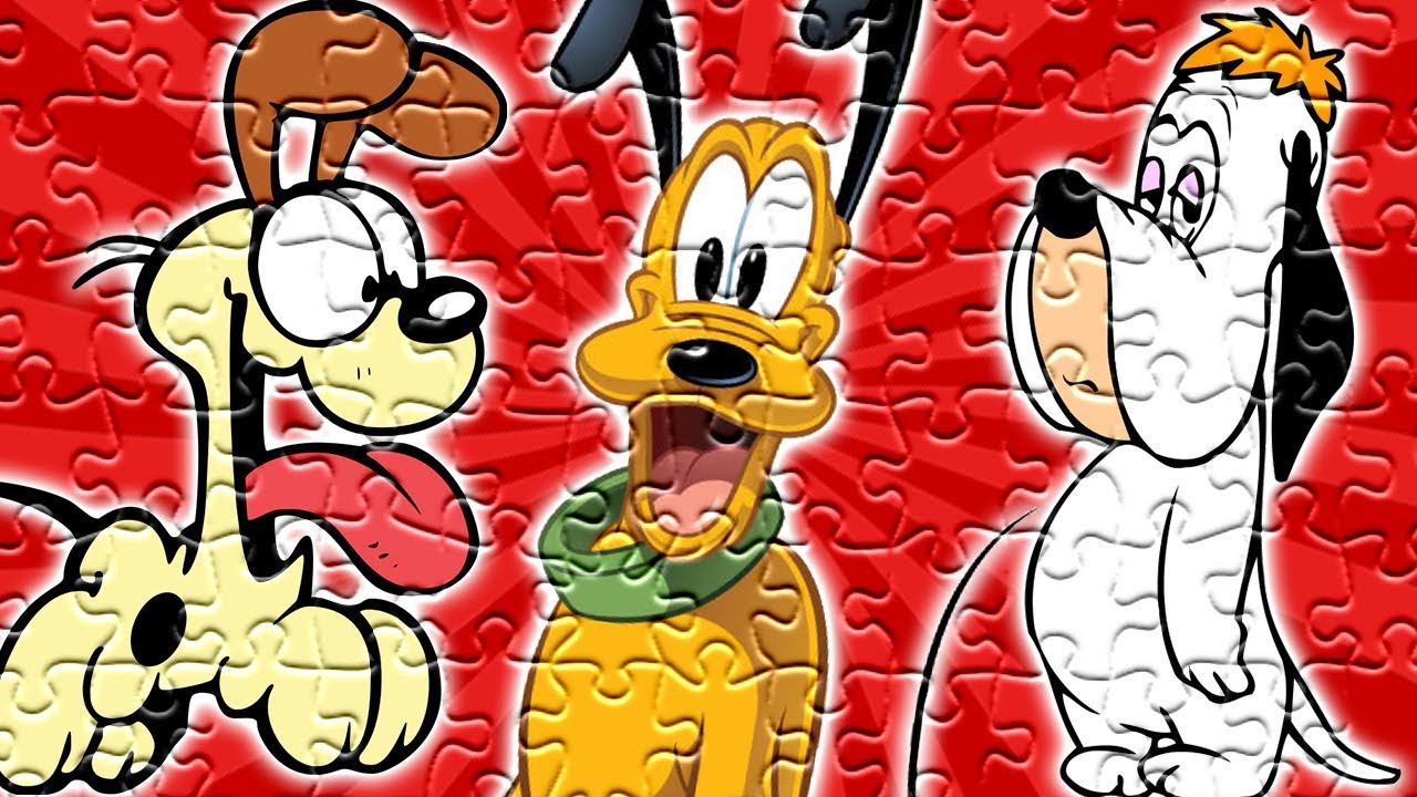 Odie & Droopy & Pluto Puzzle Games For Kids - Best Cartoon Dogs - YouTube