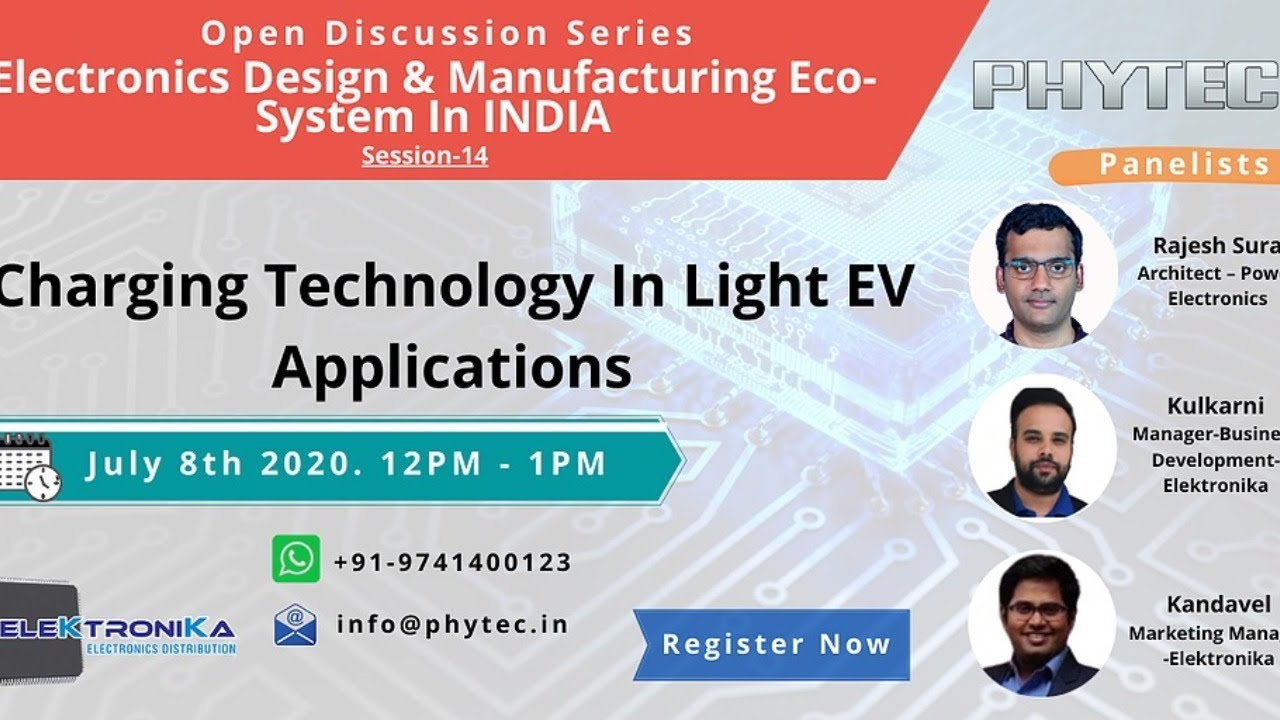 Open Session-14 | by Elektronika and PHYTEC "Charging Technology in Light EV Appplication" - YouTube