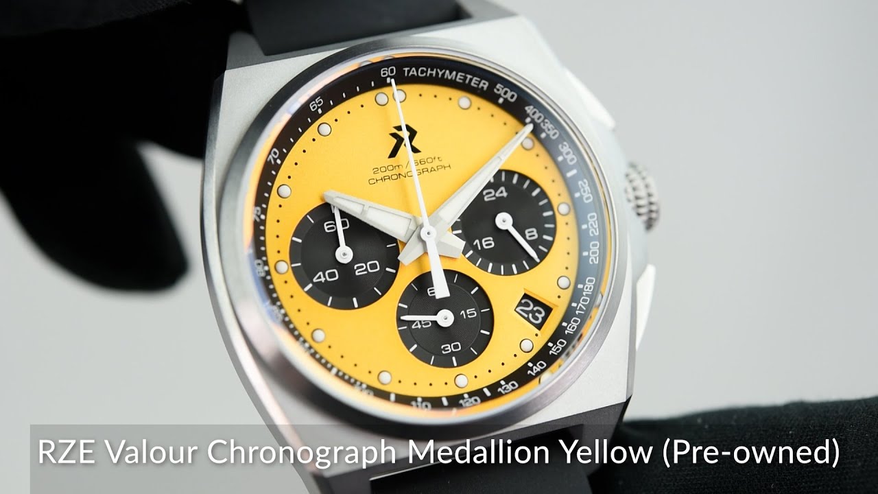 RZE Valour Chronograph Medallion Yellow (Pre-owned) - YouTube