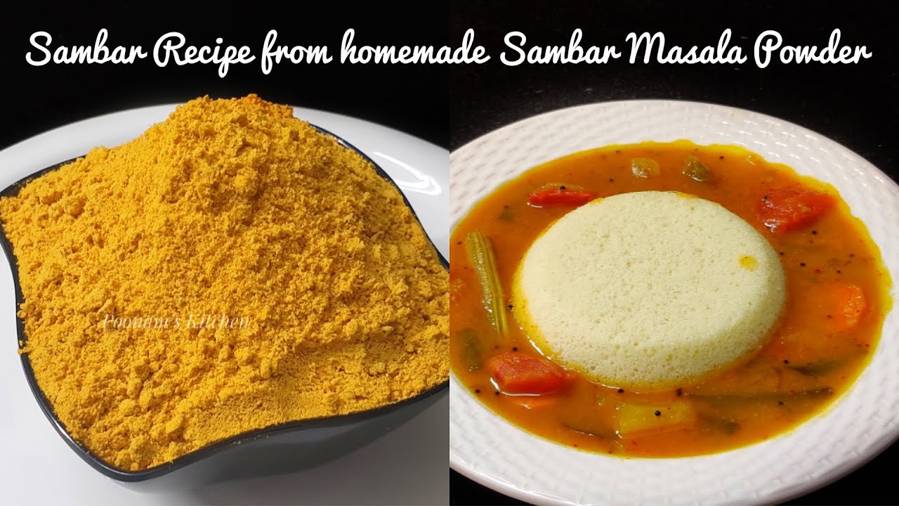 Homemade Sambar Premix Powder/ How to make Sambar Premix - Hotel Style ...
