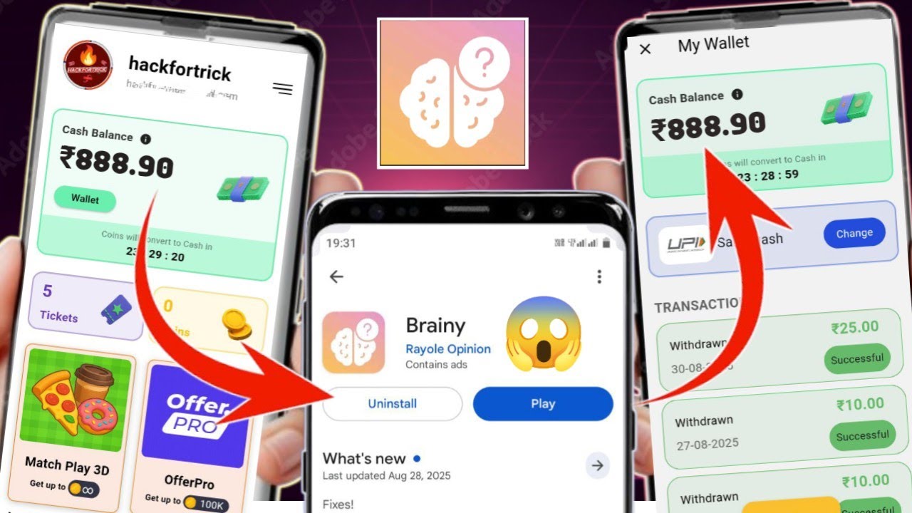 🔥Brainy App Unlimited Trick | New Earning App Today 2025 | Brainy App ...