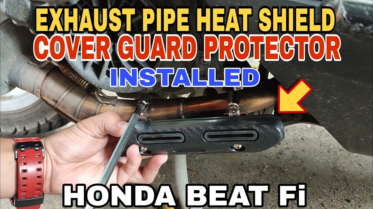 EXHAUST PIPE COVER GUARD INSTALLED ON HONDA BEAT Fi - YouTube