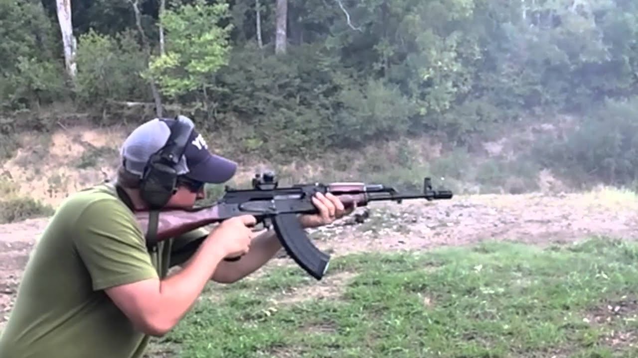 AK47 and Longrange shooting in slow motion - YouTube