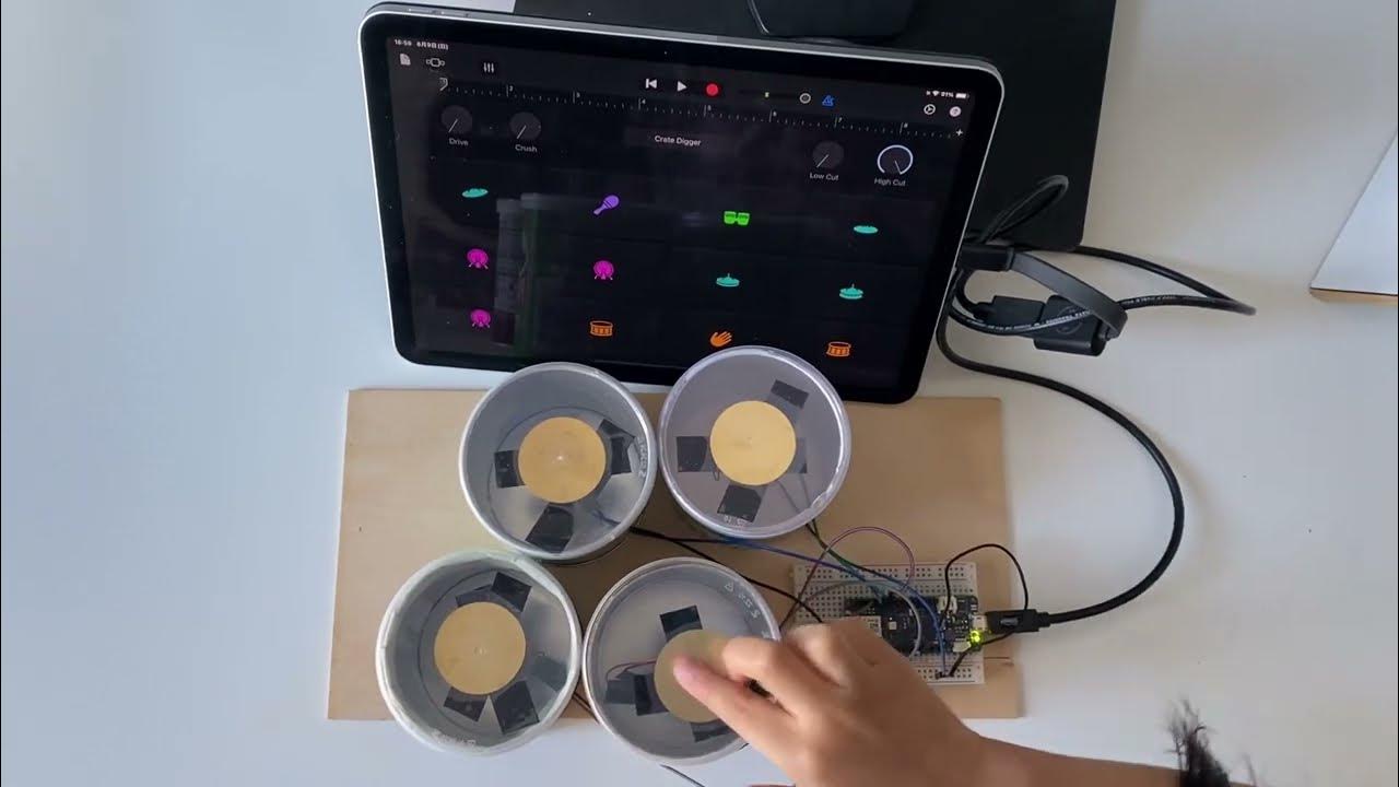 Arduino MIDI drum set - YouTube