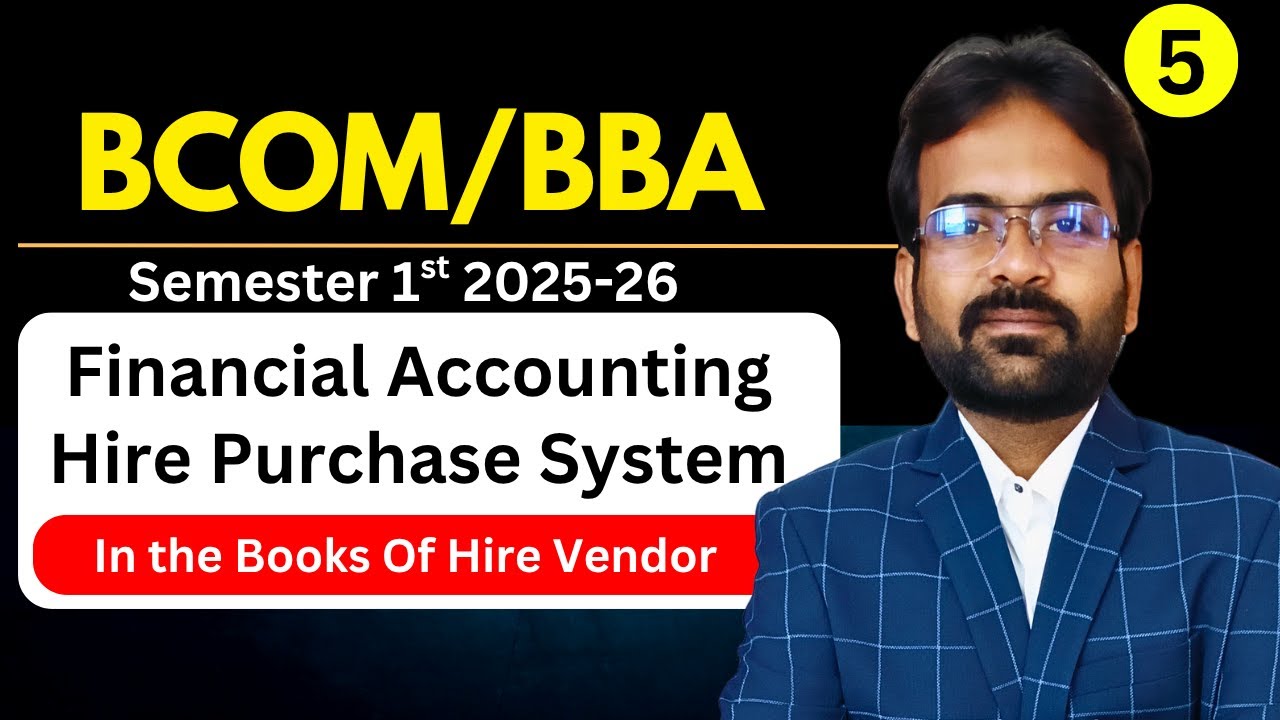 Hire purchase System Part-5 | Interest Suspense Method | Journal ...