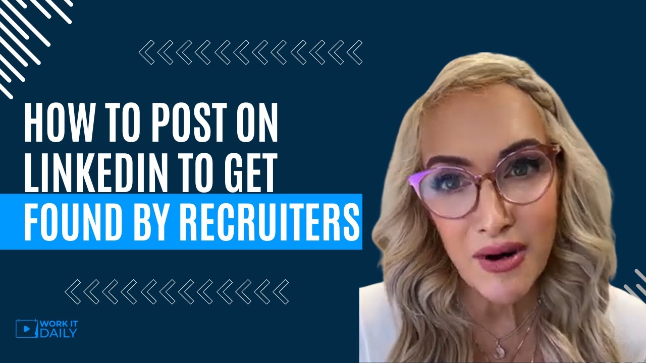How To Post On LinkedIn To Get Found By Recruiters🔎🔎🔎 - YouTube