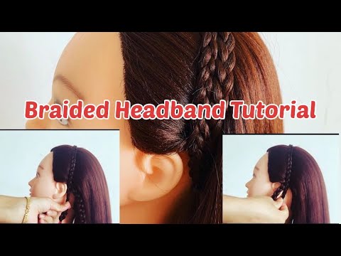 DIY braided headband tutorial | lace braid headband@glambynisa - YouTube