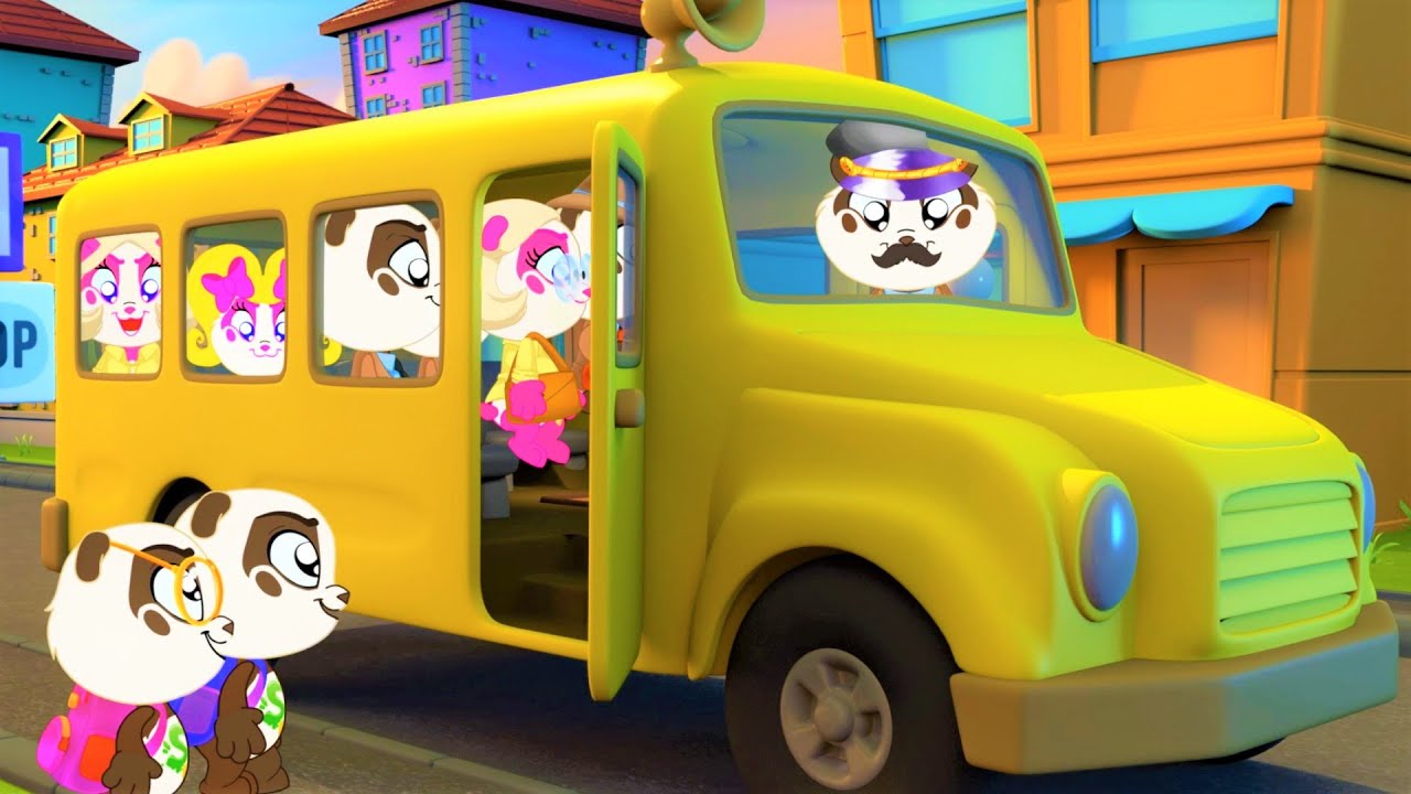 Bus Trip to Playground Song | Panda Bo Finger Family & Nursery Rhymes ...
