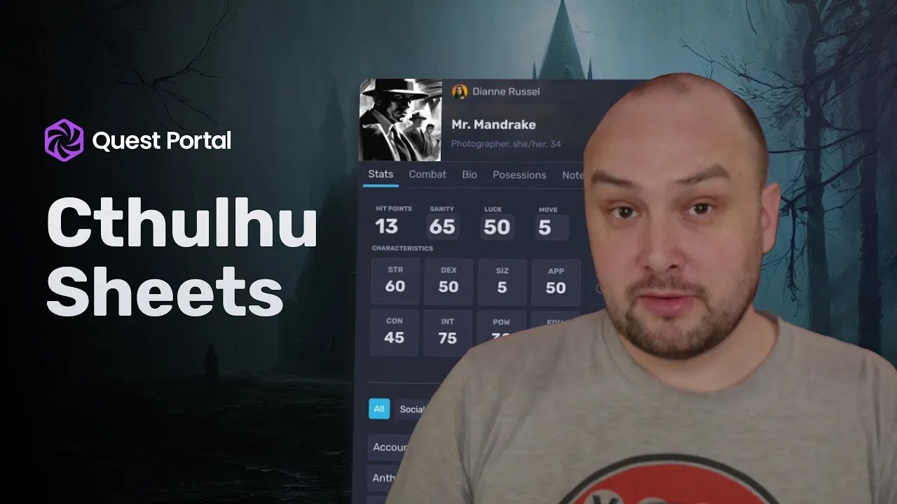 Call of Cthulhu character sheet overview - YouTube
