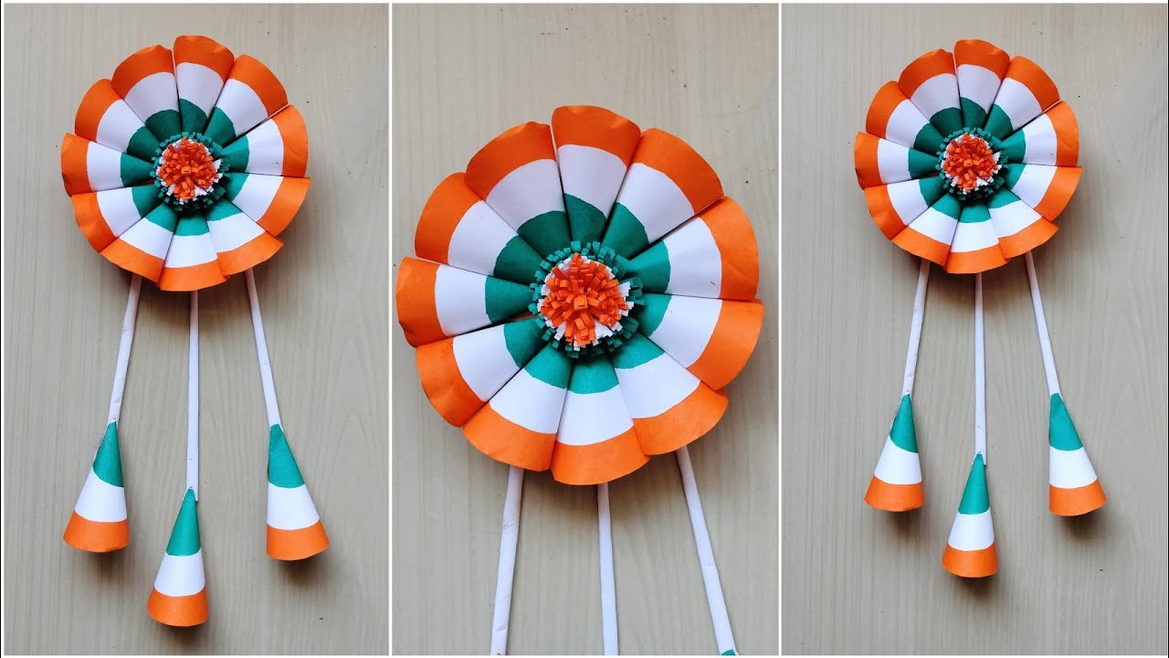 Independent day special craft/Paper craft ideas/Tricolour craft ideas ...
