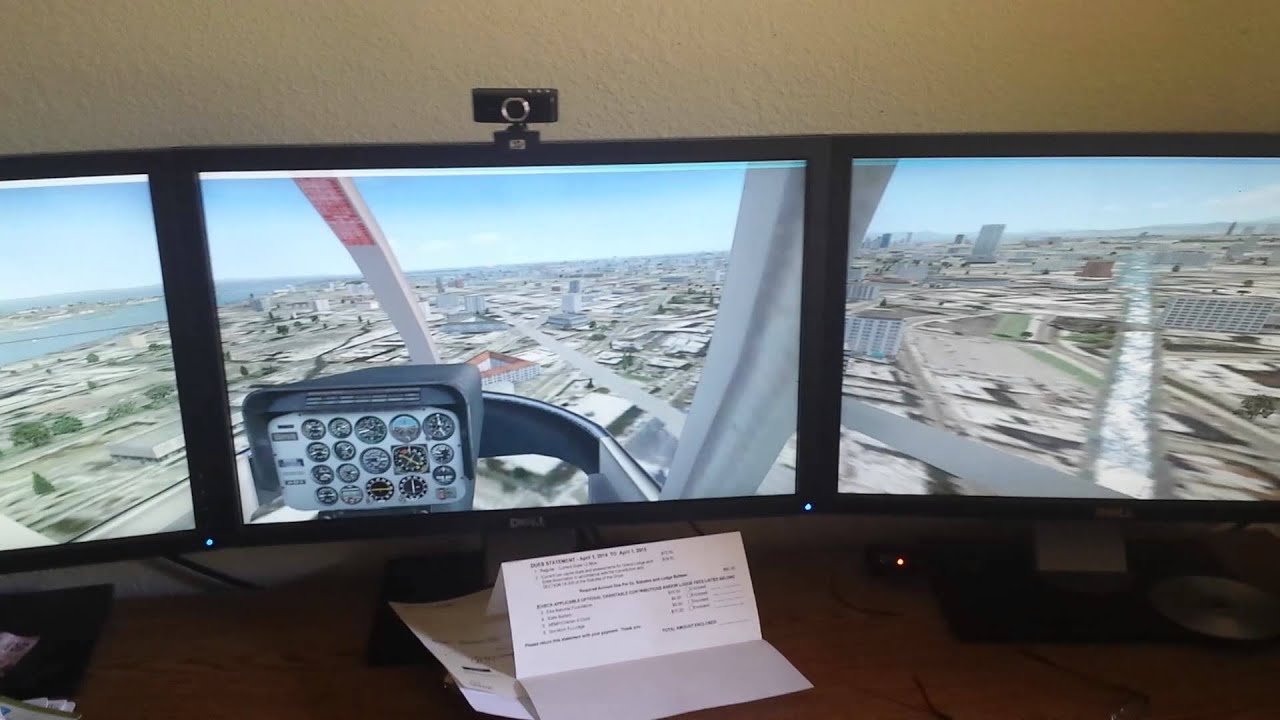 3 Monitor Flight Simulator X - YouTube