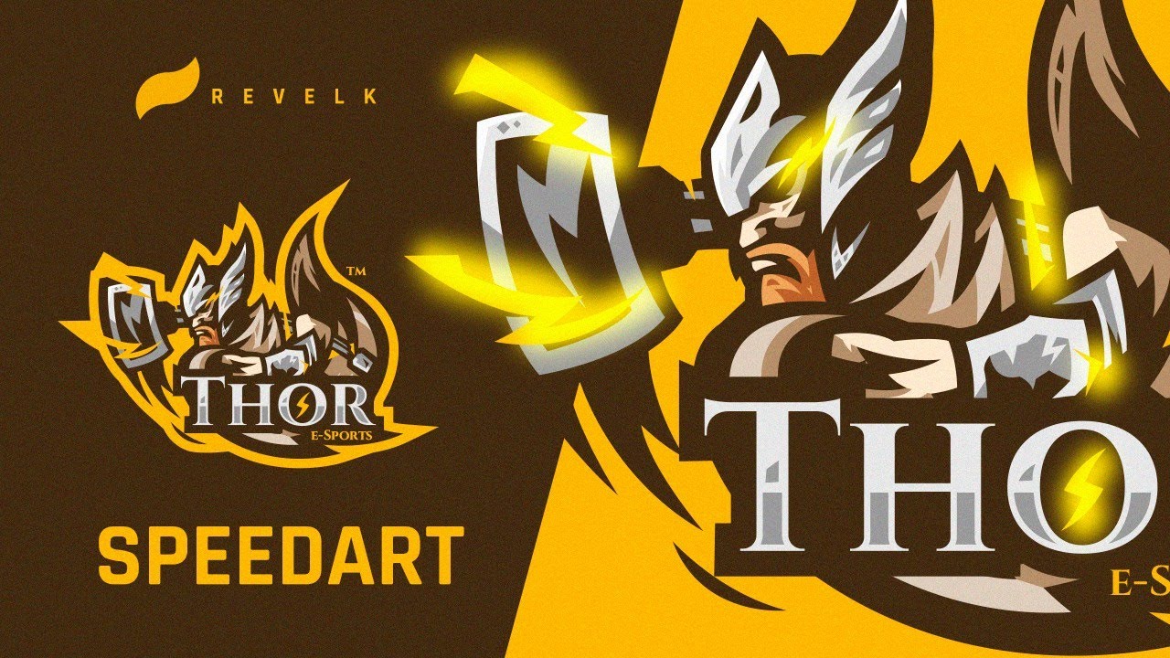 THOR | Speedart Mascot Logo e-Sport (mitologia nórdica) - YouTube