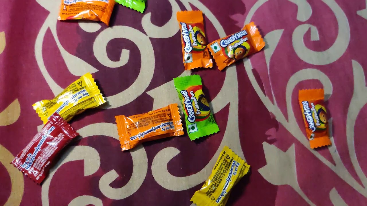 Candies ( so many candies falling together ) - YouTube