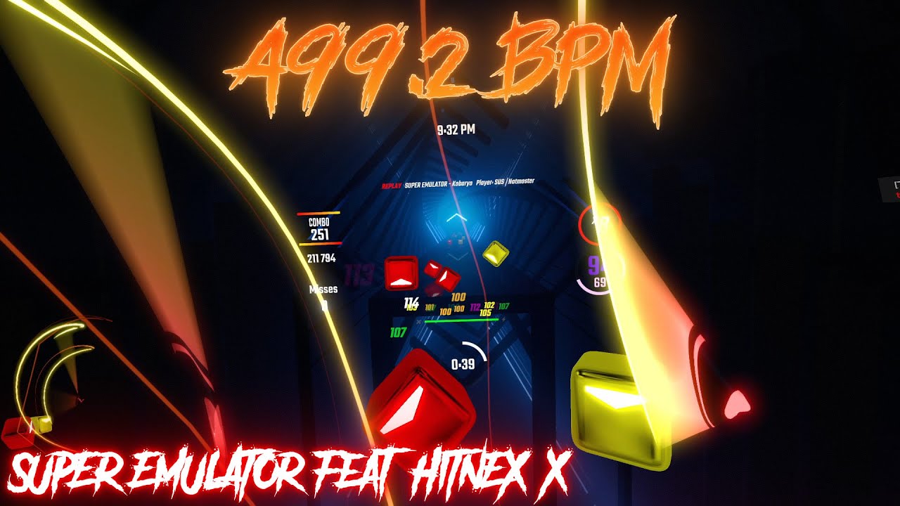 Beat Saber | SUPER EMULATOR (feat. HiTNEX-X) | 91.92% Faster Song 605pp ...