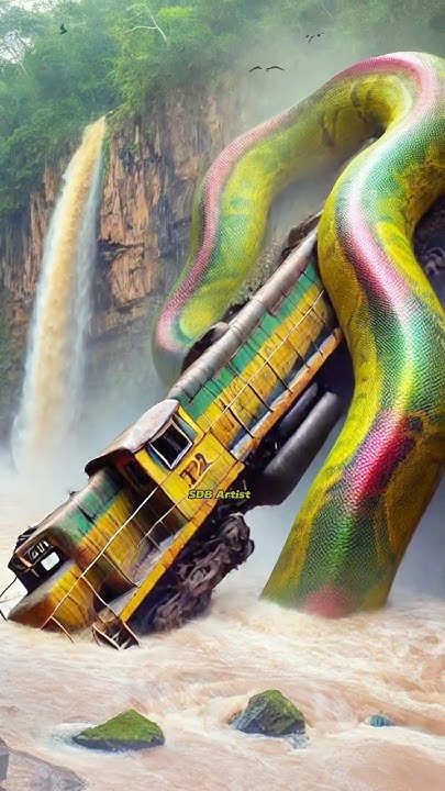 Nature Exploration | Travel Discovery | Giant Rainbow Python vs Train # ...