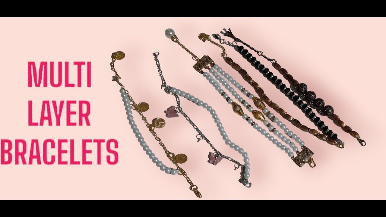 Multi Layer Bracelets DIY | آموزش ساخت دستبند چند لایه - YouTube