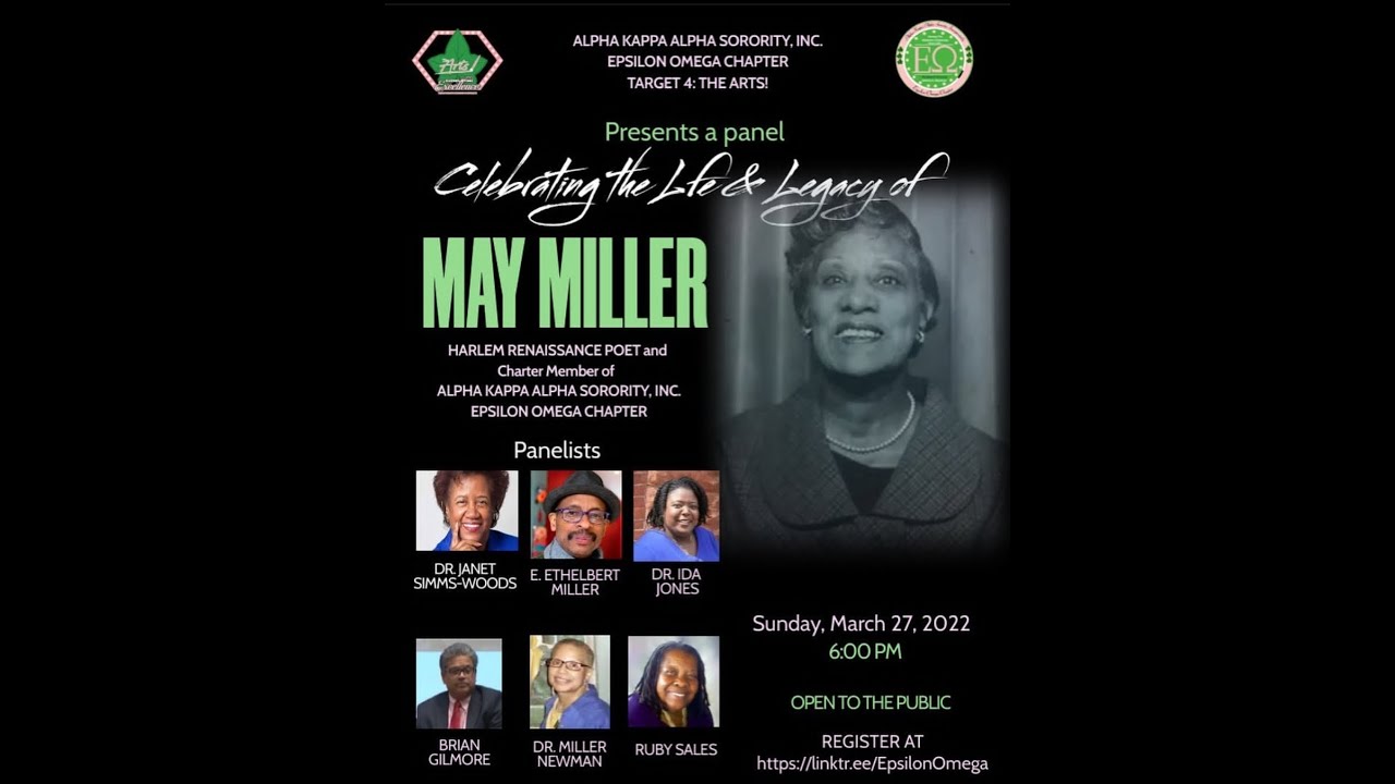 Celebrating the Life and Legacy of May Miller - Sunday, March 27th ...