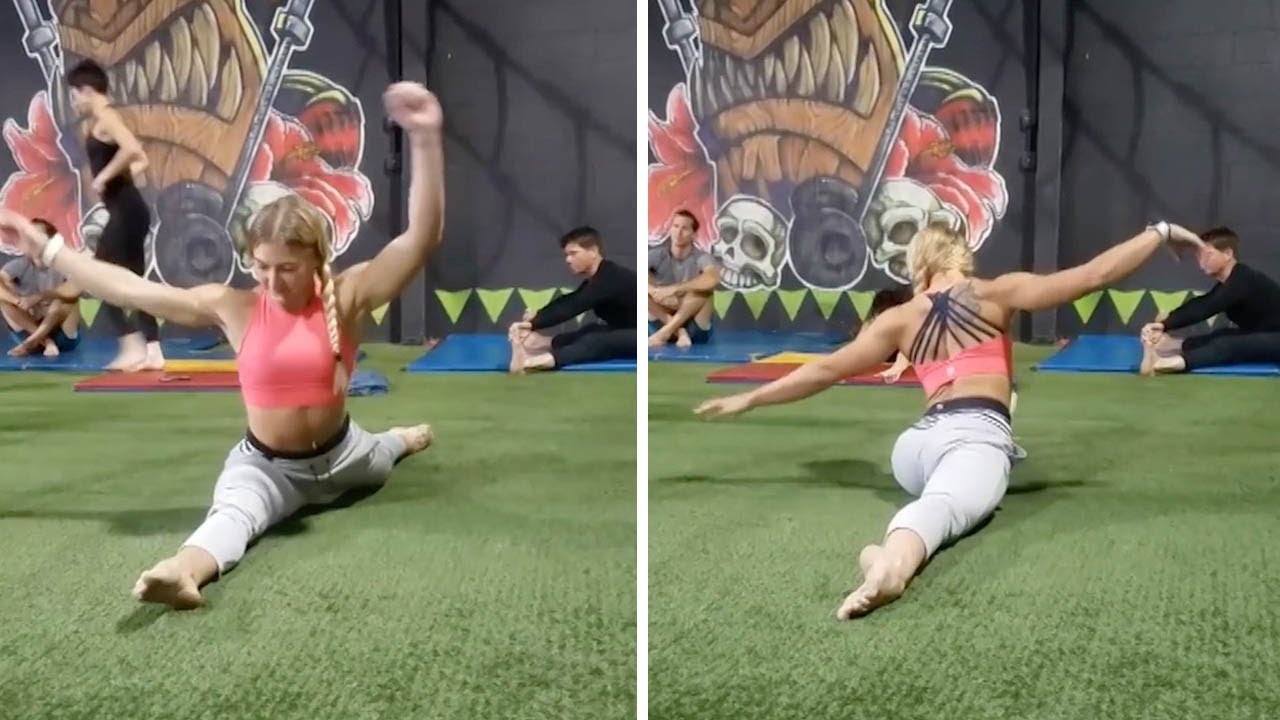 Super Flexible Woman Does Amazing Spilts - YouTube