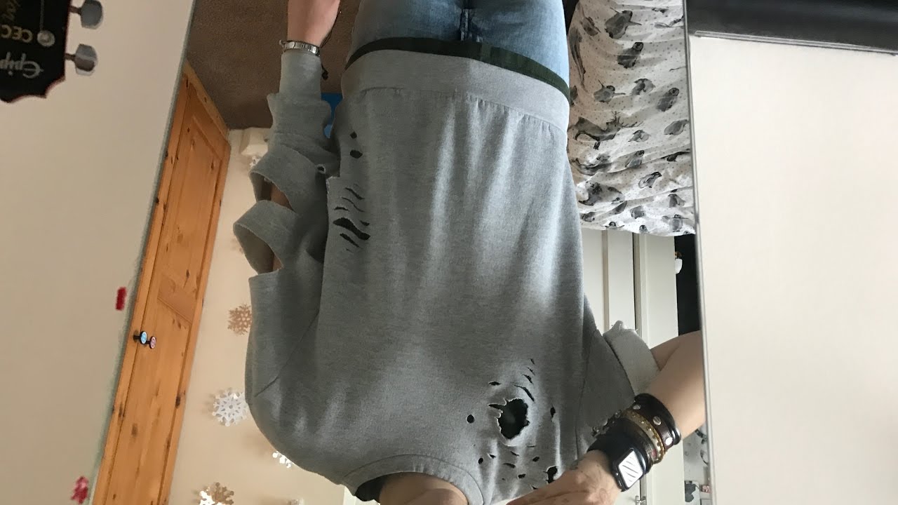 DIY Ripped Sweatshirt - YouTube
