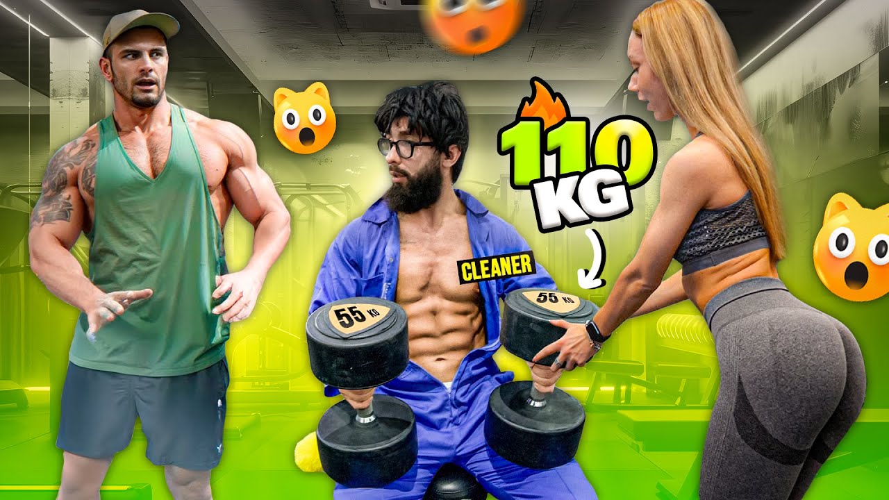 CRAZY CLEANER shocks GIRLS in a GYM prank #1 Aesthetics in Public - YouTube