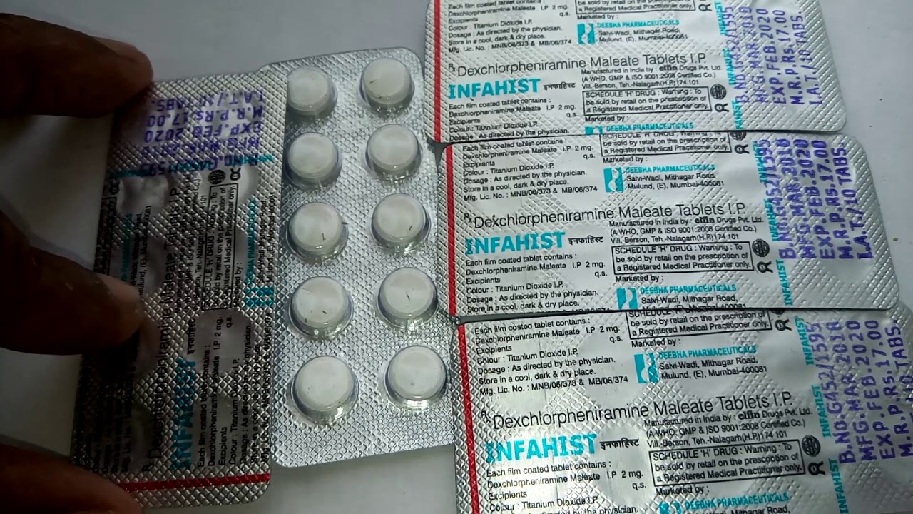 INFAHIST TAB. Rx_ Dexchlorpheniramine Maleate use & side effects - YouTube
