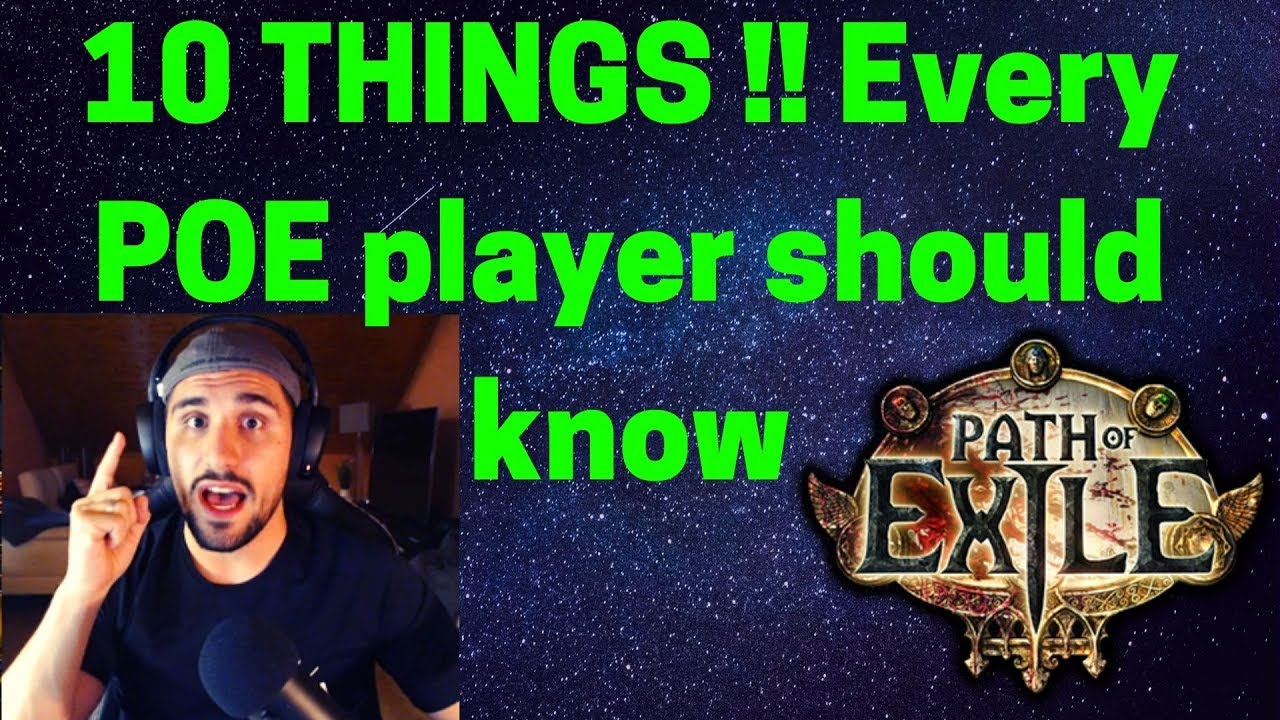 10 Things every POE Player should know ! PATH OF EXILE - YouTube