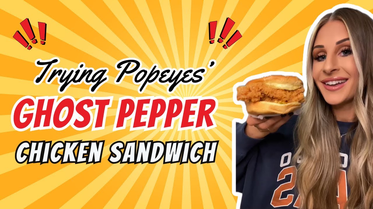 Trying the Ghost Pepper Chicken Sandwich from Popeyes! - YouTube