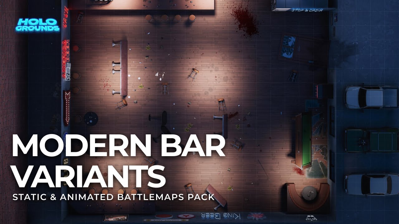 Modern Bar Variants Animated #Battlemaps Pack - YouTube