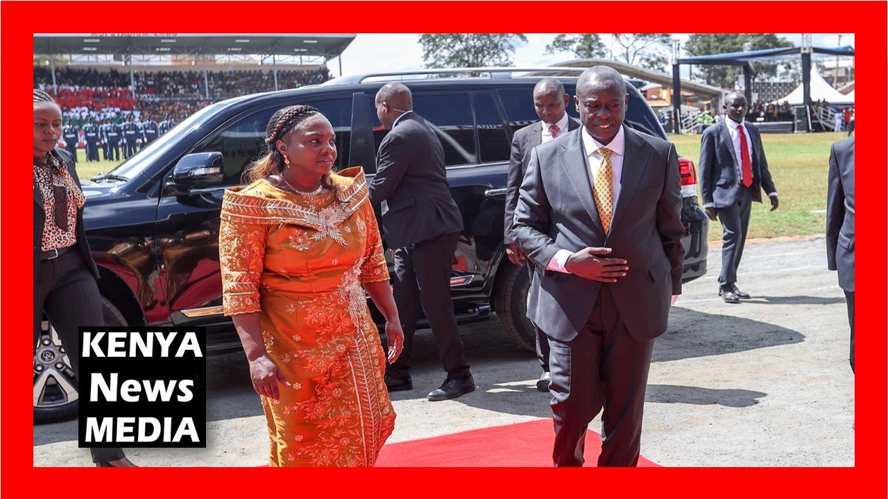 DP Rigathi Gachagua arrival at 60th Madaraka Day celebrations at Moi ...