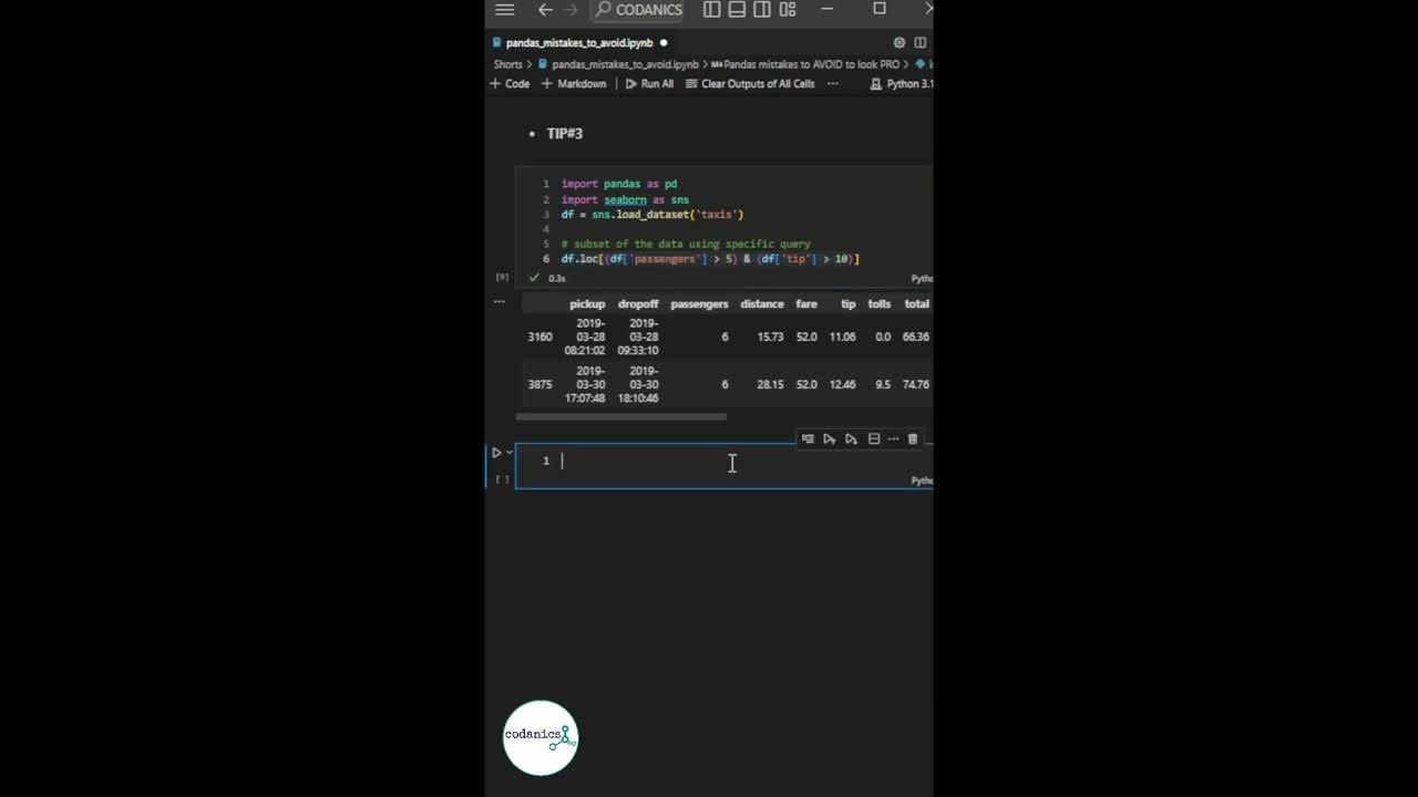 Pandas mistakes to avoid 3 #python #datascience #shorts - YouTube