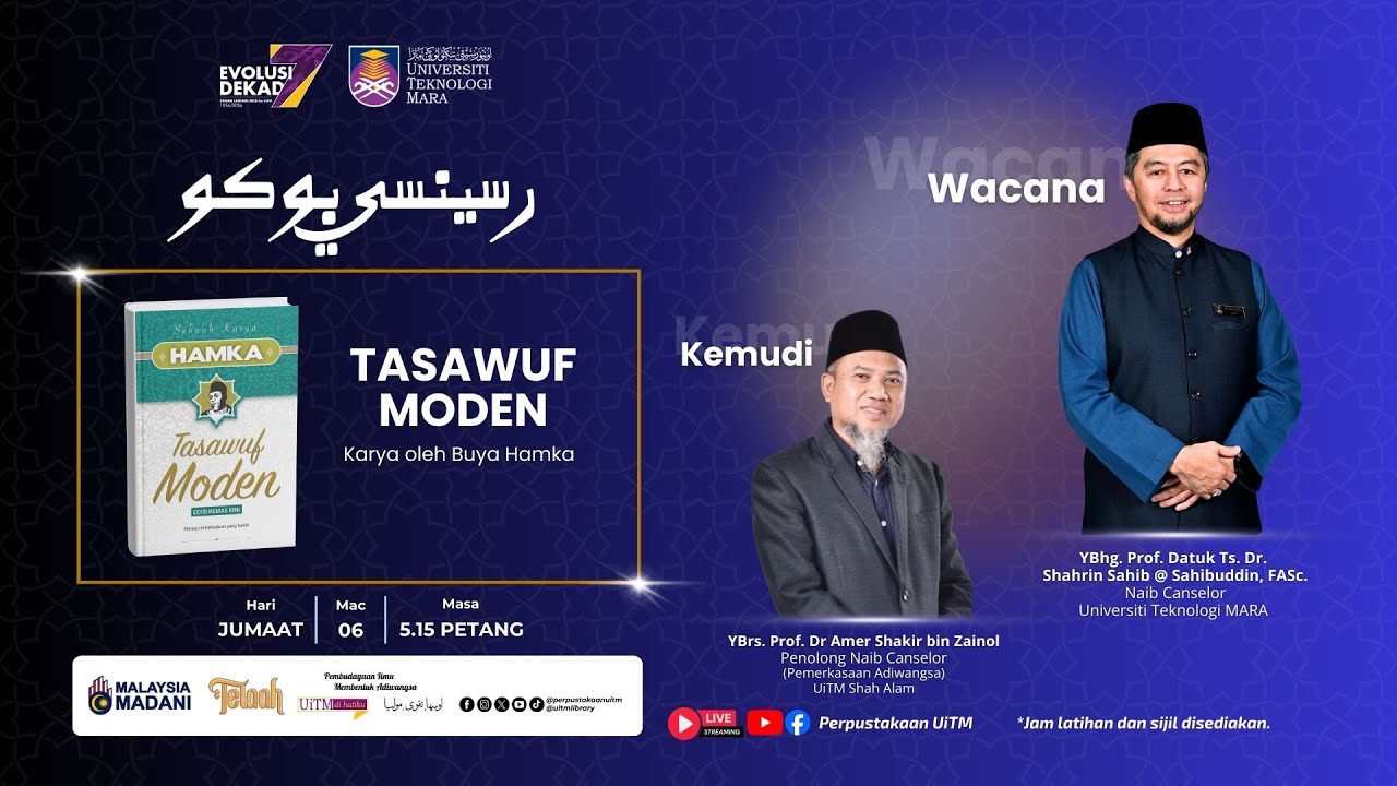 Siri Telaah Resensi Buku bersama YBhg. Professor Datuk Ts. Dr. Shahrin ...