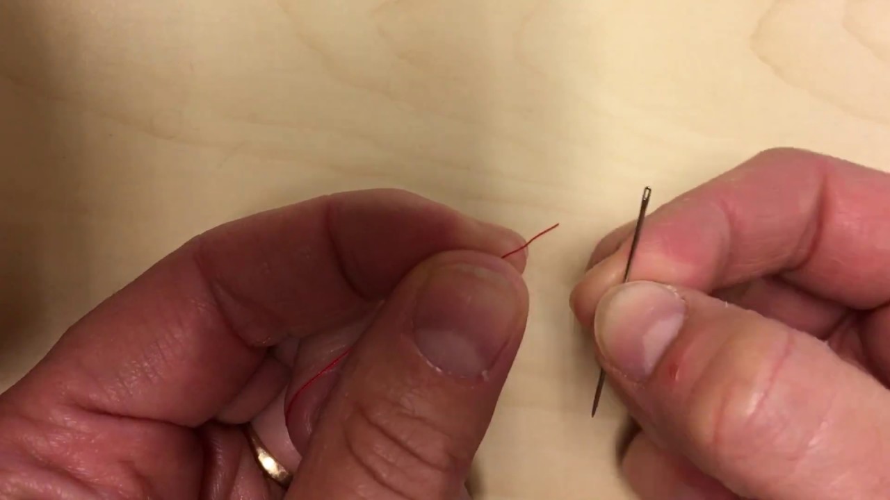 Sy för hand: Träda en synål - YouTube
