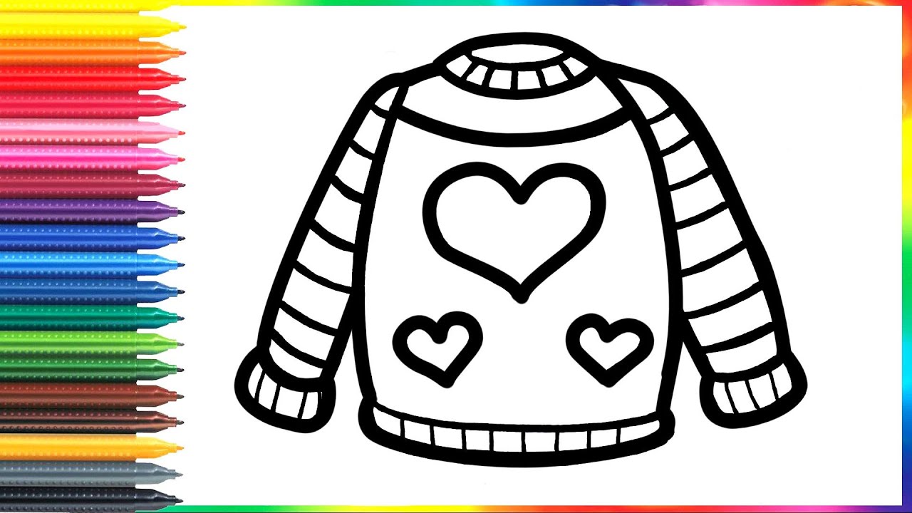 Drawing coloring sweaters for kids&Drawing for children - YouTube